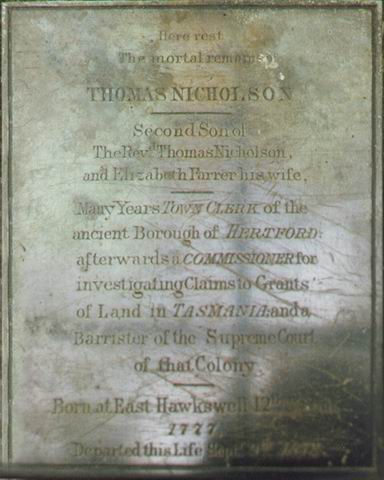 Bailey & Treloggen Families of St Helens - NICHOLSON, Thomas